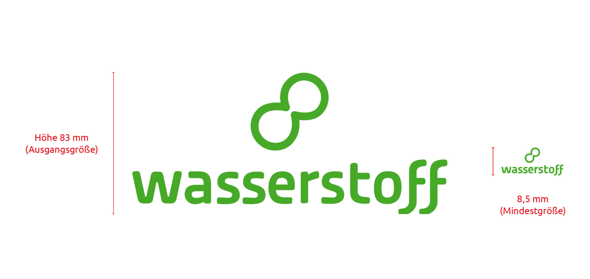 Logo Wasserstoff - Styleguide der Gas-Marken